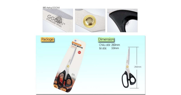 Kéo cắt thịt nướng Hàn Quốc GGOMI GG130 - 89,000 | Sanhangre