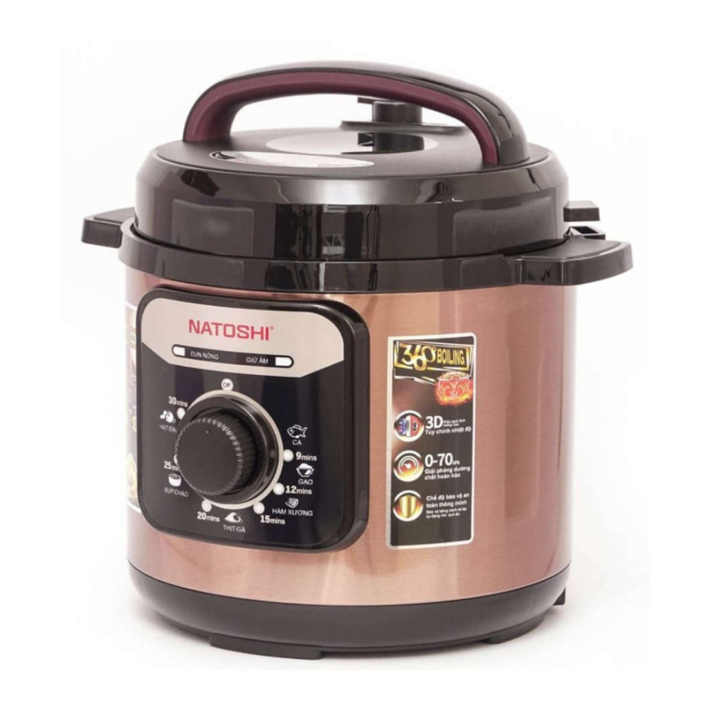Nồi áp suất điện đa năng Natoshi NS-07 dung tích 6L, bảo hành 12 tháng - 1,099,000 | Sanhangre