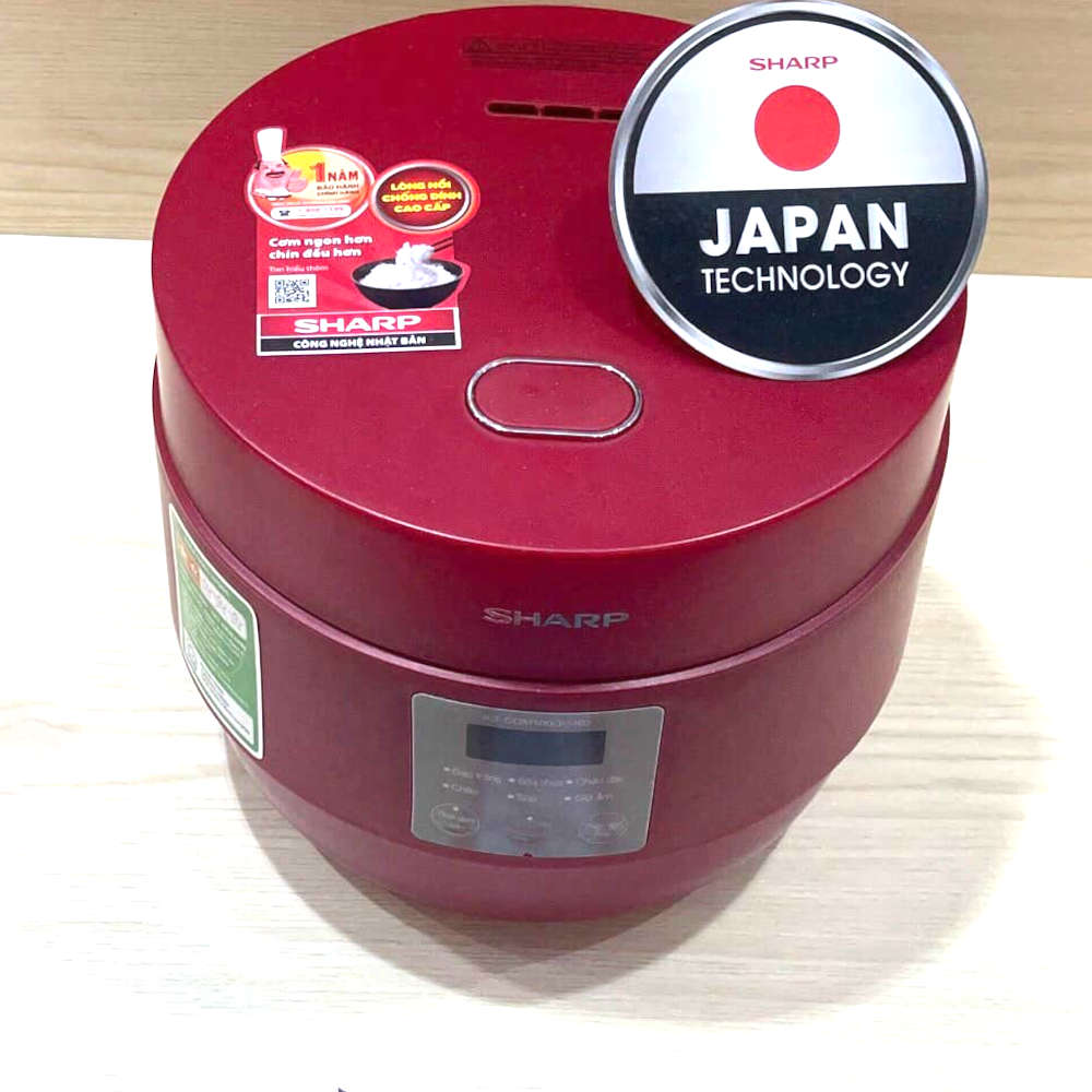 Nồi cơm điện tử Sharp KS-COM100DV-RD dung tích 1 lít, bảo hành 12 tháng ...