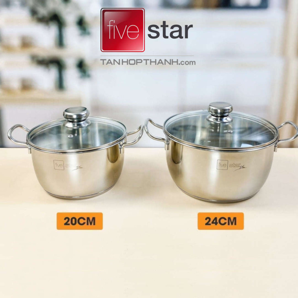 Bộ 3 nồi và chảo chống dính 3 đáy Inox 304 Fivestar Plus FPB4012, bảo hành 25 năm - 999,000 ...