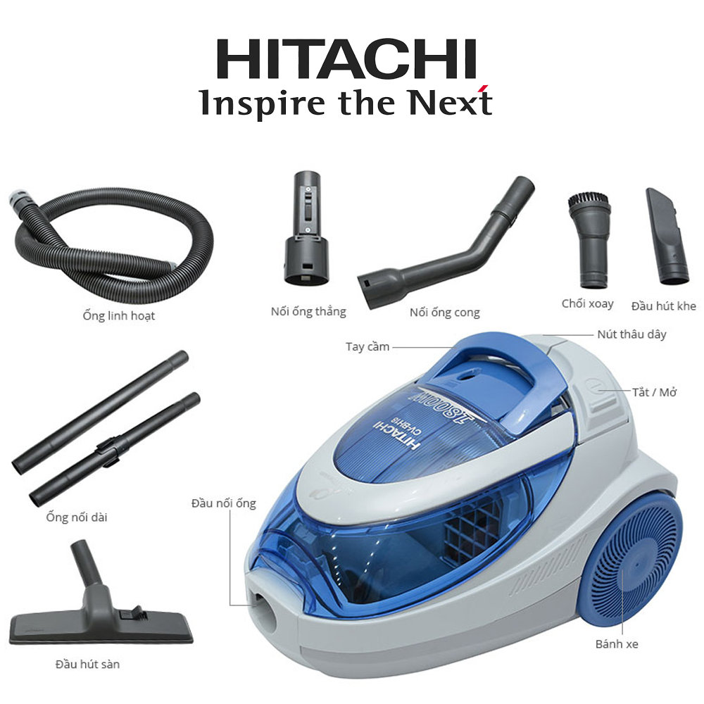Máy hút bụi Hitachi Nhật Bản CV-BH18 công suất 1800W, xuất xứ Thái Lan ...