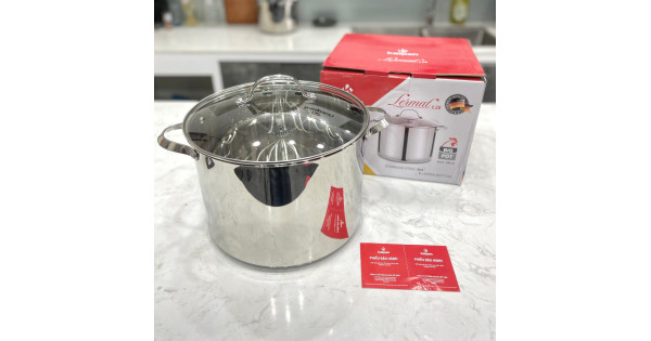 Nồi luộc gà inox 304 cao cấp 5 đáy Kalpen Lermat 30cm, bảo hành 5 năm - 799,000 | Sanhangre