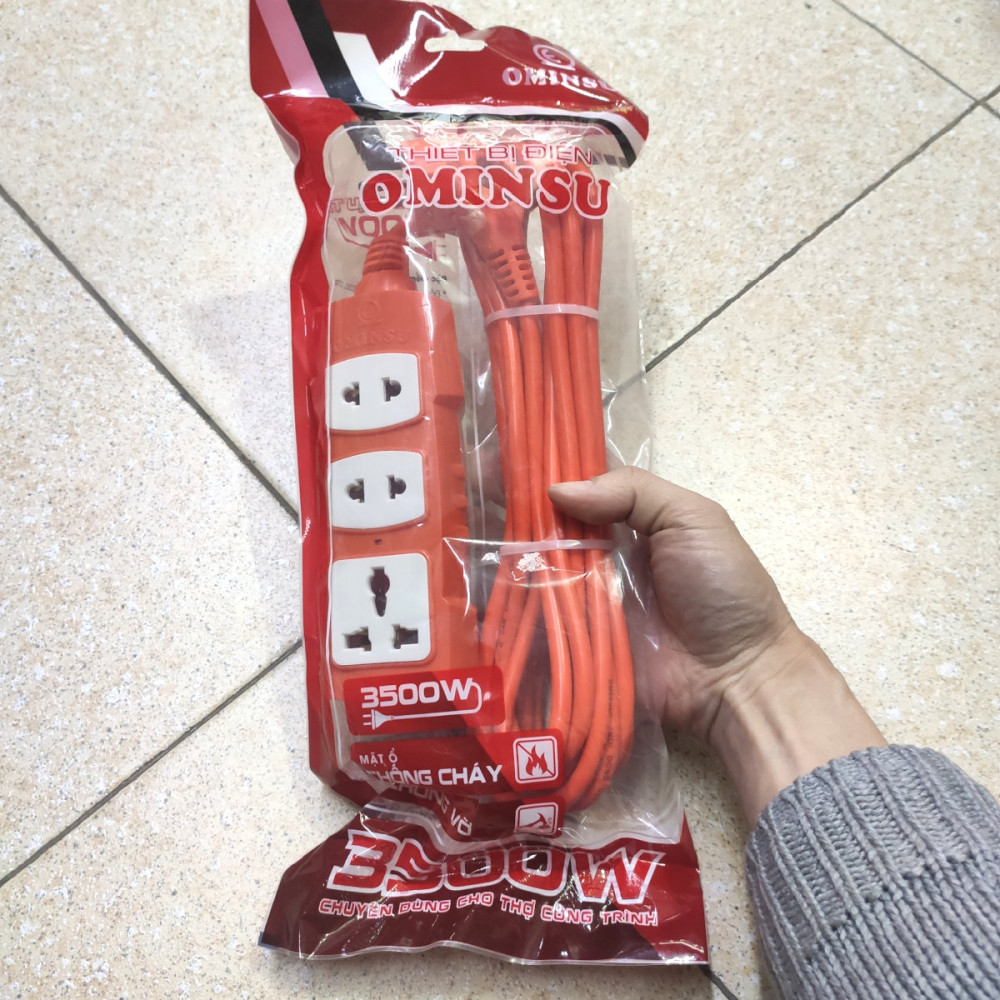 Ổ cắm điện có dây chịu tải cao Ominsu K3500C 3500w dây 3m, bảo hành 2 ...