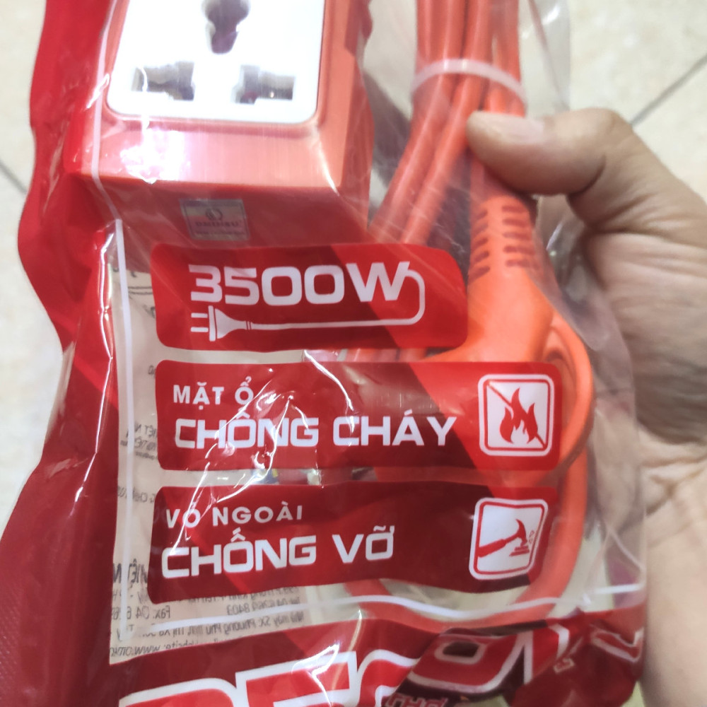 Ổ cắm điện có dây chịu tải cao Ominsu K3500C 3500w dây 3m, bảo hành 2 ...