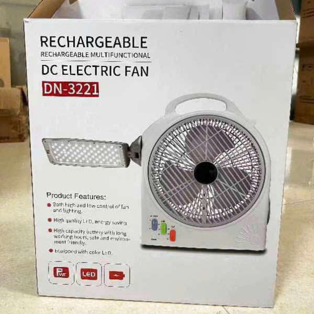 Quạt tản gió 12 inch DN-3221 tích hợp đèn ngủ, đèn học, bảo hành 12 ...