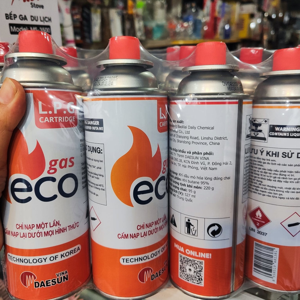 Set 4 bình gas mini Maxsun Vina 520ml - 115,000 | Sanhangre