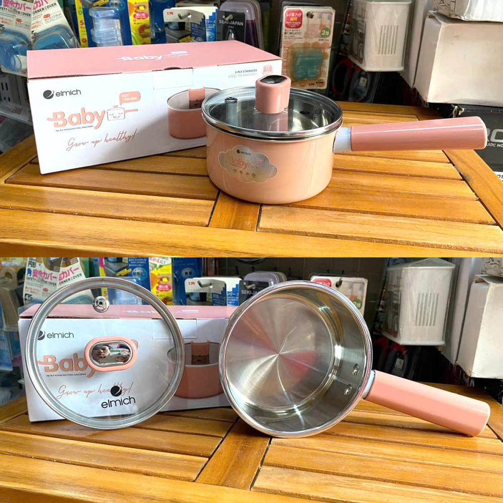 Quánh Inox 304 nguyên khối Elmich Baby EL-2510AP size 14cm - 455,000 | Sanhangre
