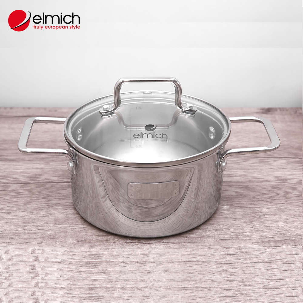 Bộ 3 nồi inox 304 liền khối Elmich Trimax XR EL-3843 size 16, 20, 24cm - 1,599,000 | Sanhangre