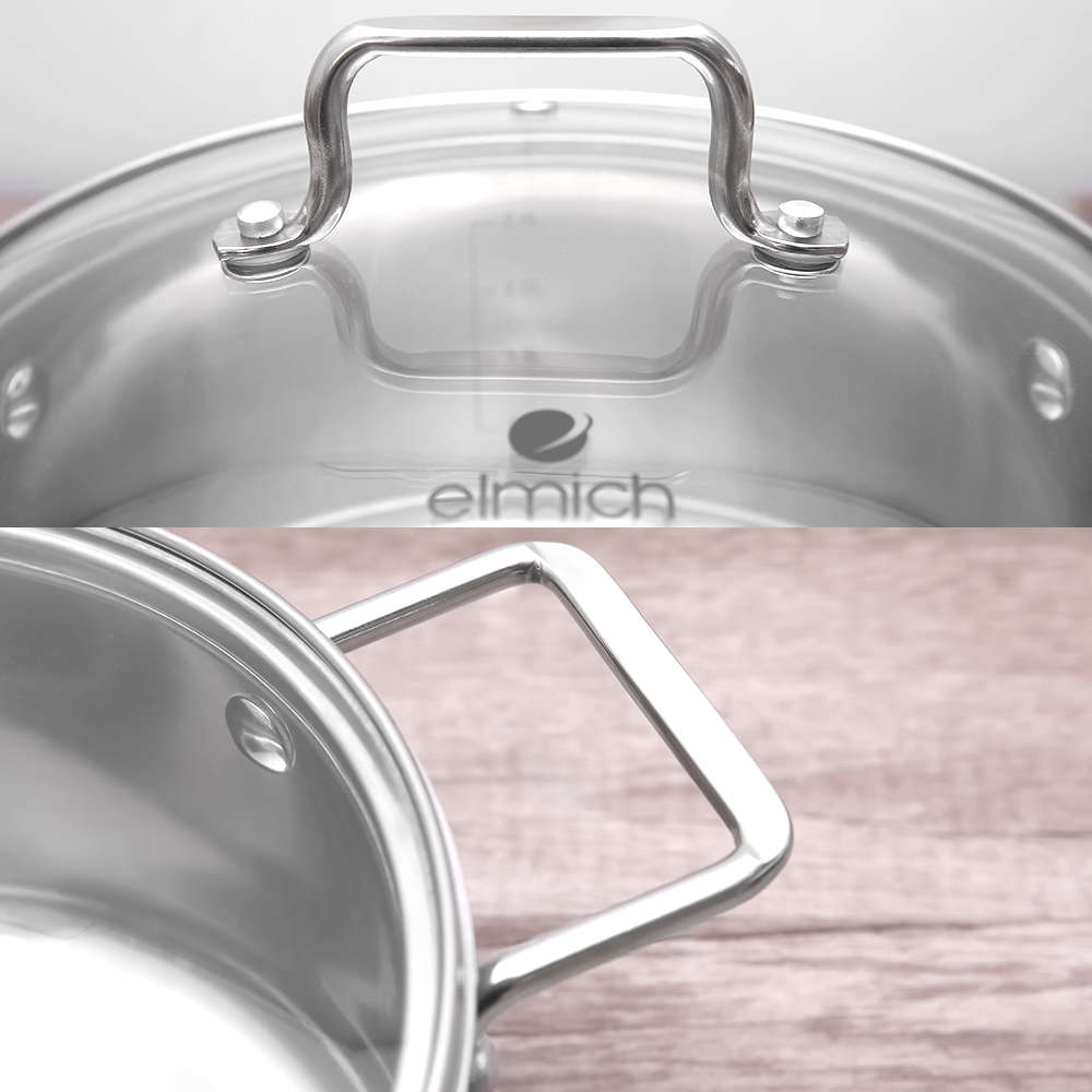 Bộ 3 nồi inox 304 liền khối Elmich Trimax XR EL-3843 size 16, 20, 24cm - 1,599,000 | Sanhangre