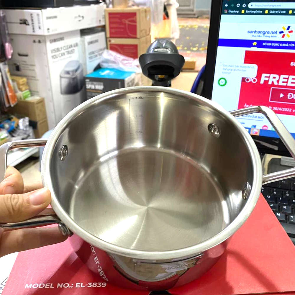 Bộ 3 nồi inox 304 liền khối Elmich Trimax XR EL-3843 size 16, 20, 24cm - 1,599,000 | Sanhangre