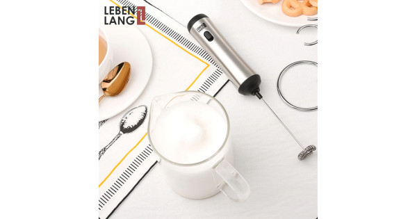 Máy đánh bọt cafe cầm tay Lebenlang LBL4583, pin sạc tiện lợi 10W, bảo ...