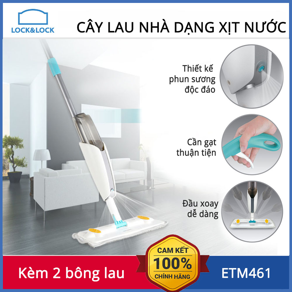 Cây lau nhà dạng xịt nước Lock&lock ETM461 kèm 2 bông lau - 169,000 ...