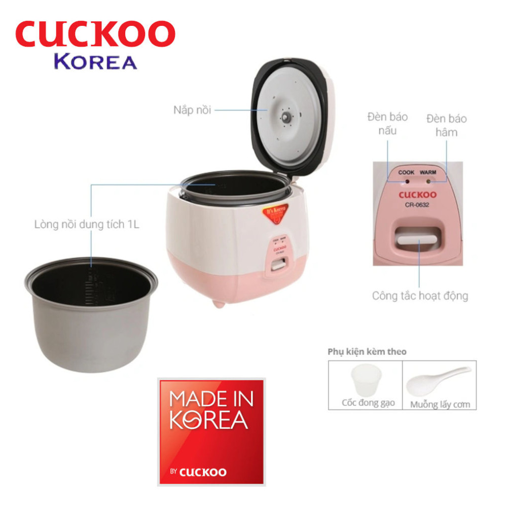 Nồi cơm điện Cuckoo CR-0632 dung tích 1.0L Made in Korea - 755,000 ...