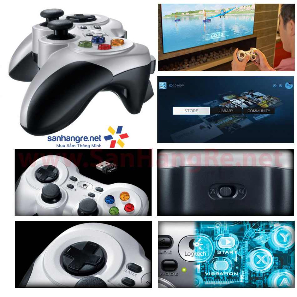 Tay cầm chơi game Logitech Wireless Gamepad F710 - 245,000 | Sanhangre