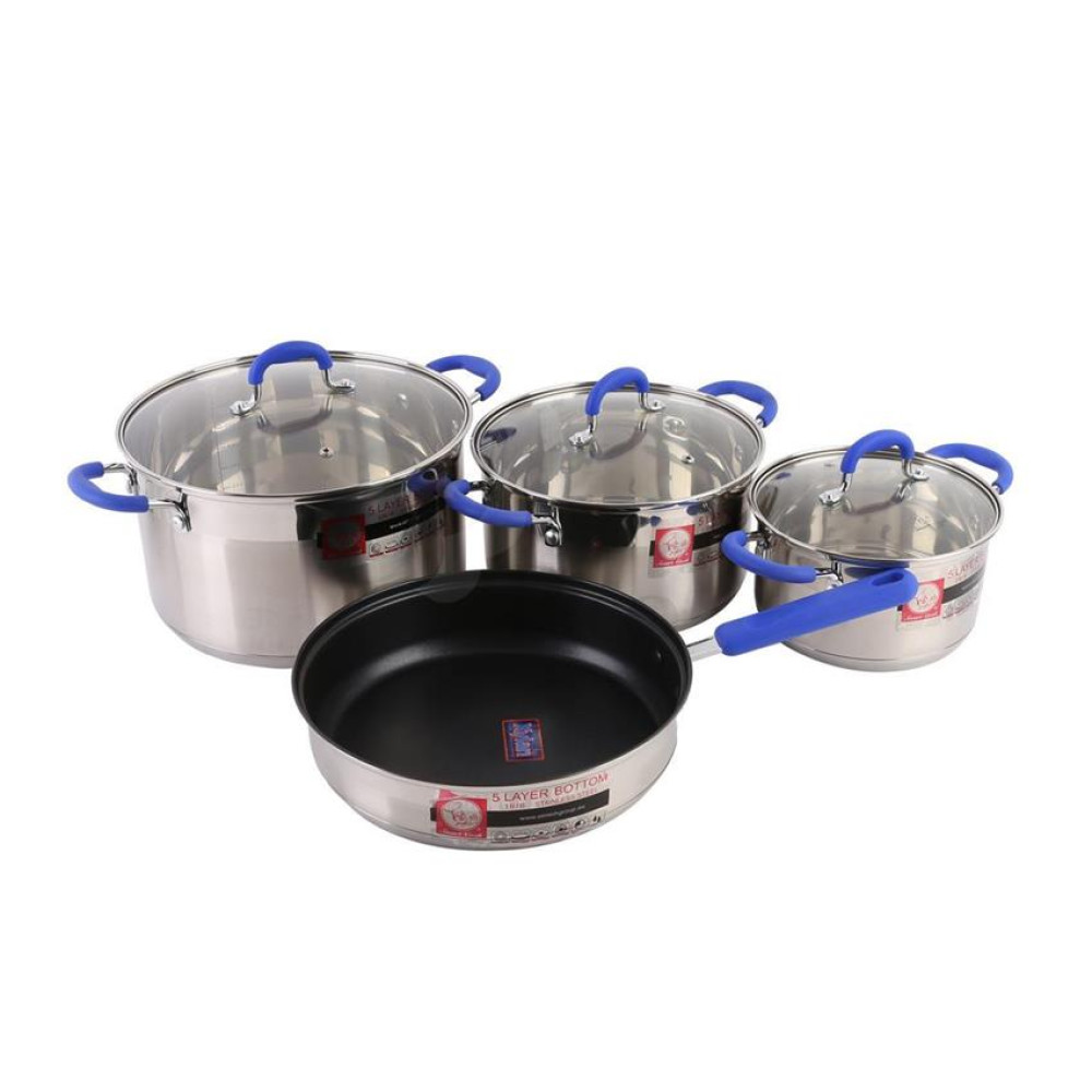 Bộ 3 nồi và 1 chảo Inox Elmich Smartcook SM1497 dùng bếp từ, xuất xứ CH ...